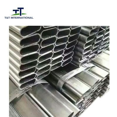 China Q235 Carbon Ss Oval Pipe , Oval Stainless Steel Tubing For Handrails Conjunction for sale