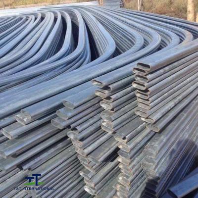 China Scaffolding ERW Oval Steel Tubing Metal Cattle Panels Straight With Lightly Oiled for sale