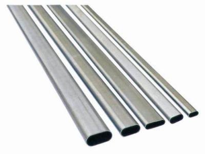 China Welded Rolled Hardware Flat Oval Steel Tube 0.5 - 10mm Thickness Metallic Color for sale