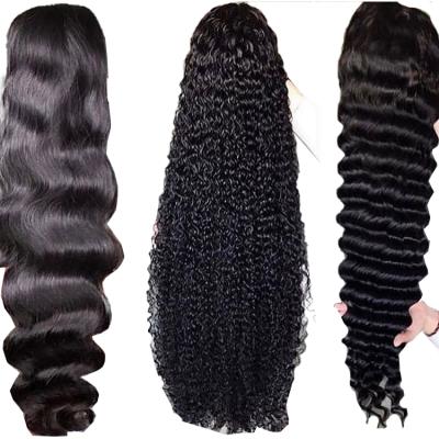 China Natural Hd lace frontal wig full lace closure human hair wig vendors transparent lace front wigs for black women for sale