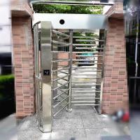 China Golden Color Full Height Turnstiles  304 Stainless Steel for Community Access for sale