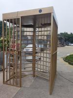 China Golden Color  Turnstyle Full Height Turnstile Gate Factory Price Stainless Steel for sale