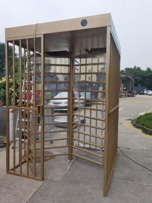 China Golden Color  Turnstyle Full Height Turnstile Gate Factory Price Stainless Steel for sale