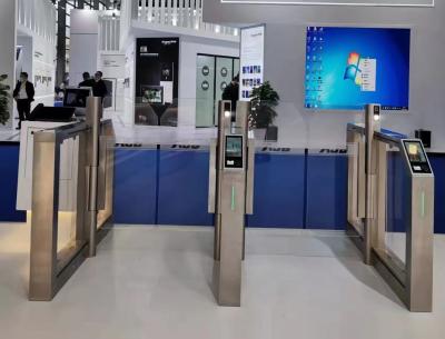 China Customizable Speed Gate Turnstile Offering Multiple Authentication Methods Enhancing Security in Financial Institutions for sale