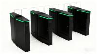 China RFID Card Reader Sliding Door Turnstile Office Building Tempered Glass Full Height for sale