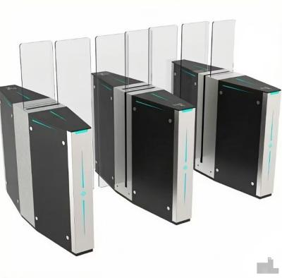 China Electrical Fingerprinter Controlled Automatic Sliding Barrier Gate Turnstile Full Height for sale
