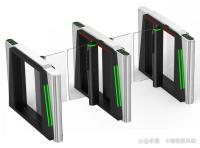China RFID Card Security Access Control System Automatic Speed Gate Turnstile Swing Barrier Silver Color for sale
