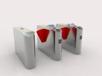 China Space Saving Automatic Flap Barrier Turnstile Suitable for Tight Installation Spaces and Modern Architectural Designs for sale