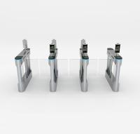 China Durable Swing Barrier Turnstile Featuring DC Brushless Motor and Integrated Card Reader for Entry Control for sale