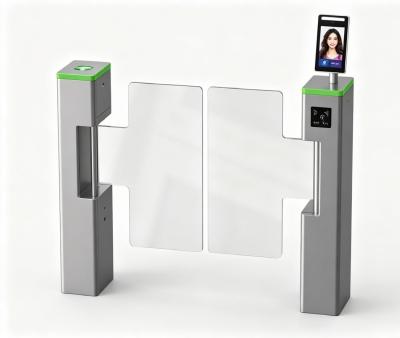 China Face Recognition Swing Gate Stainless Steel Speed Barrier for University Parks for sale