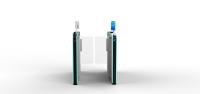 China Blue Light Slim Single Turnstile Brushless Motor Speed Gates White Color for Subway for sale