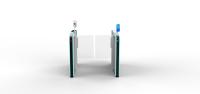China Blue Light Slim Single Turnstile Brushless Motor Speed Gates White Color for Subway for sale