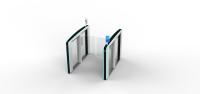China Blue Light Slim Single Turnstile Brushless Motor Speed Gates White Color for Subway for sale