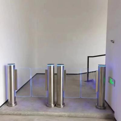 China Half Height Supermarket Entrance Gate Access Control Turnstile With Face Recognition for sale