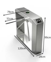 China 316 Stainless Steel RS485 ESD Turnstile Gate System for sale