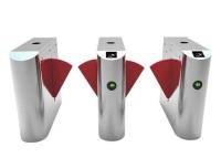 China Anti Pinch Pedestrian 650mm Automatic Flap Barrier Gate for sale
