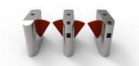 China 650mm Passage Width Flap Barrier Turnstile 45PPM For Subway for sale