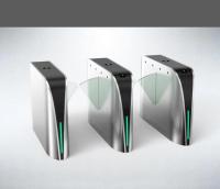 China Bidirectional RS232 Flap Barrier Turnstile For Metro and Airport for sale