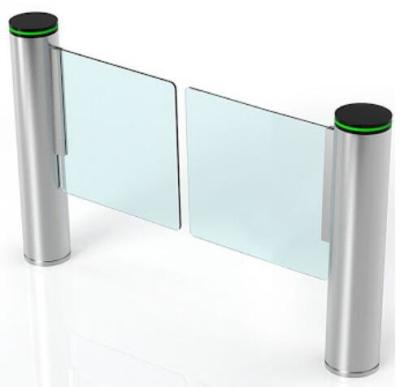 China Cylinder Glass wing 650mm 24V Speed Gate Turnstile for sale