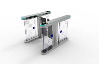 China 304 Stainless Steel Tempered Glass Swing Gate Turnstile for sale