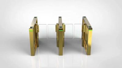 China Gold DC Motor 900mm Speed Gate Turnstile For Banks for sale