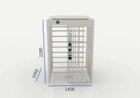 China Facial Recognition SUS304 60W Full Height Turnstile Gate for sale