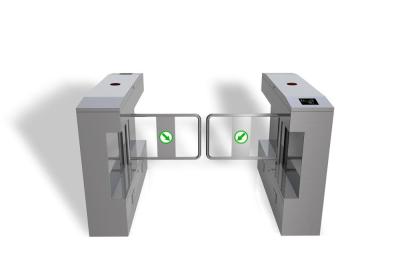 China ID Card DC Motor SUS304 Waist Height Turnstile for sale