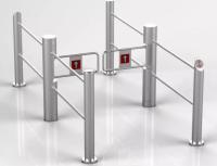 China Infrared Sensor SS304 DC 24V Supermarket Swing Gate for sale