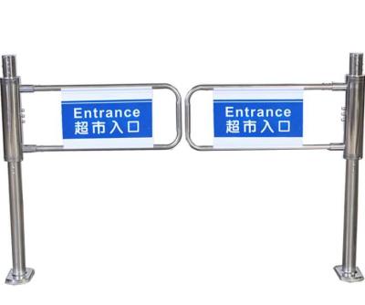 China Hand Push DC24V SUS304 Supermarket Entry Gates for sale