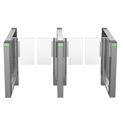 China Glass Optical Slim SUS316 RS232 Turnstile Entrance Gates for sale