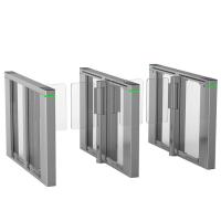 China Glass Optical Slim SUS316 RS232 Turnstile Entrance Gates for sale