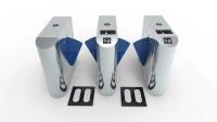 China AC220V SS304 Flap Barrier Turnstile Metro Gate for sale