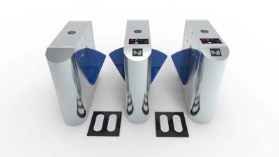 China AC220V SS304 Flap Barrier Turnstile Metro Gate for sale
