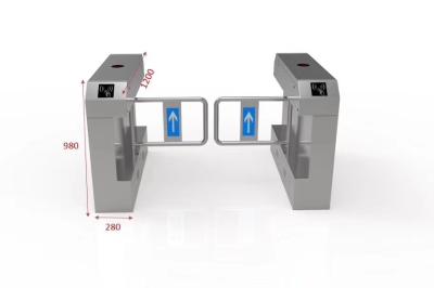 China Single Lane 1000mm Swing Barrier Turnstile With Fingerprint for sale