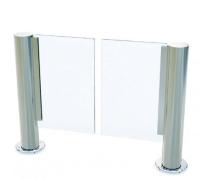 China Cylinder Automatic SUS304 DC24V Swing Barrier Turnstile for sale