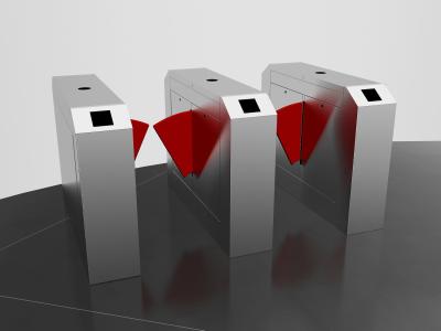 China RFID Access SS316 Flap Barrier Turnstile For Metro Station for sale