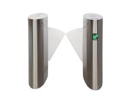 China Soft Wing Direct Drive Motor RS485 Waist Height Turnstiles for sale