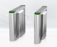 China Slim Body Soft Wing 600mm RS485 Retractable Flap Barrier for sale