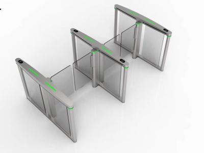 China Tempered Glass Wing SS304 Speed Gate Turnstile for sale