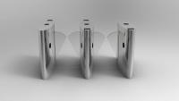 China Supermarket Flap Barrier Gate RFID Access Control Turnstile Security Gate for sale