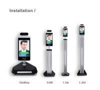 China FCC Distance 150cm 8 Inch Face Recognition Infrared Thermometer for sale