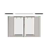 China Temperated Glass Full Height SUS316 Stainless Steel Swing Gate for sale
