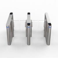 China SS304 Servo Motor Control Pedestrian Fastlane Waist High Turnstile for sale
