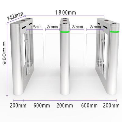 China 600mm Lane AC220V Bidirectional Swing Barrier Turnstile for sale