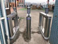 China Dual Direction Half Height SUS 304 Swing Barrier Turnstile for sale