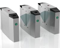 China Soft Wing SUS304 Flap Barrier Turnstile Gate DC Brushless Motor Control for sale