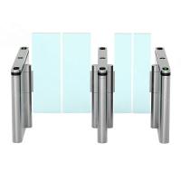 China Servo Motor RFID Access Control Turnstile Gate SUS316 Flap Barrier for sale