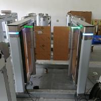 China Fastlane Tempered Glass Pedestrian Turnstile Gate Sever Motor Control for sale