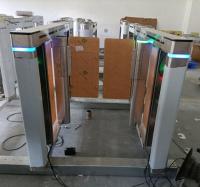 China Fastlane Tempered Glass Pedestrian Turnstile Gate Sever Motor Control for sale