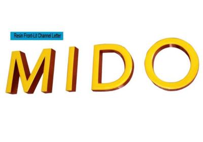 China Customized Resin Outdoor Lighted Letters Wall Mounted For Restaurants / Coffee Shops for sale